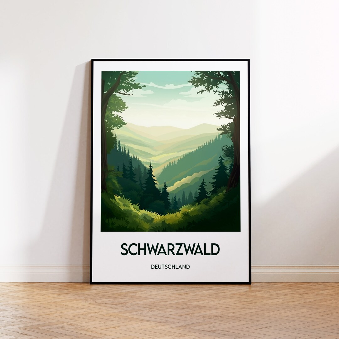 Schwarzwald Print Black Forest Poster Baden-württemberg Wall - Etsy