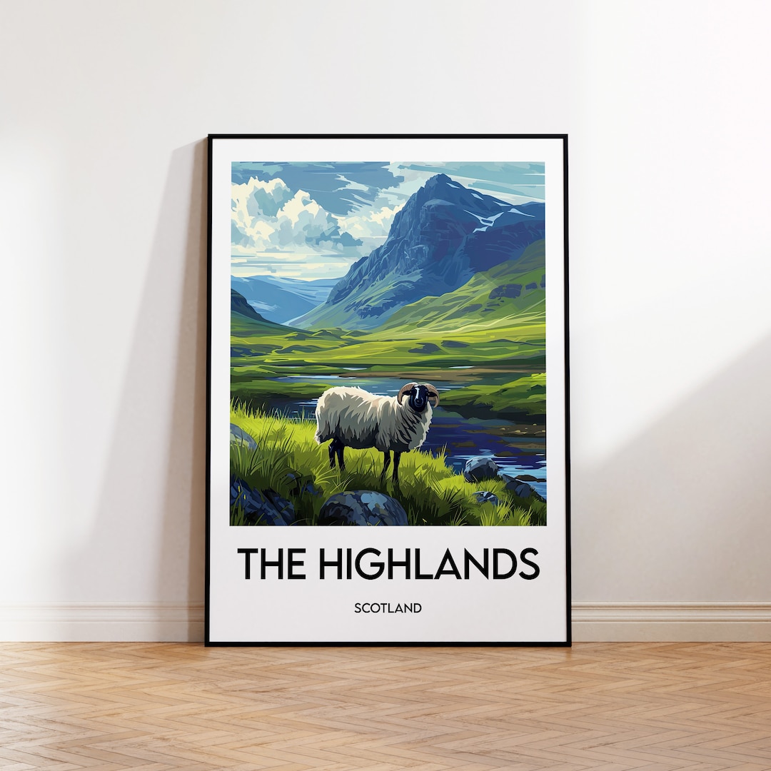 The Highlands Travel Poster, the Highlands Art Print, the Highlands ...