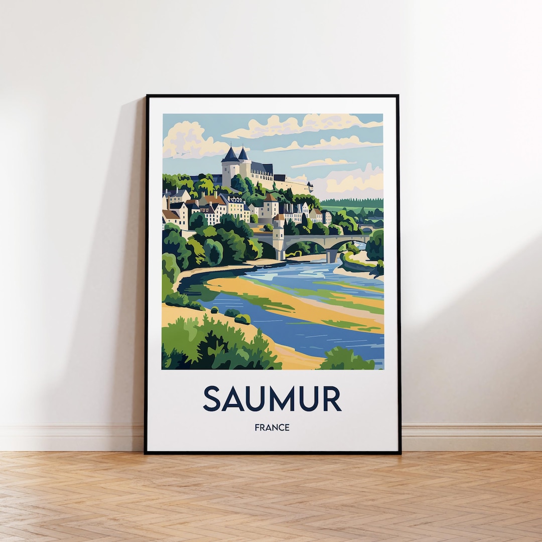 Saumur Poster, Saumur Art Print, Saumur France customizable, Saumur ...