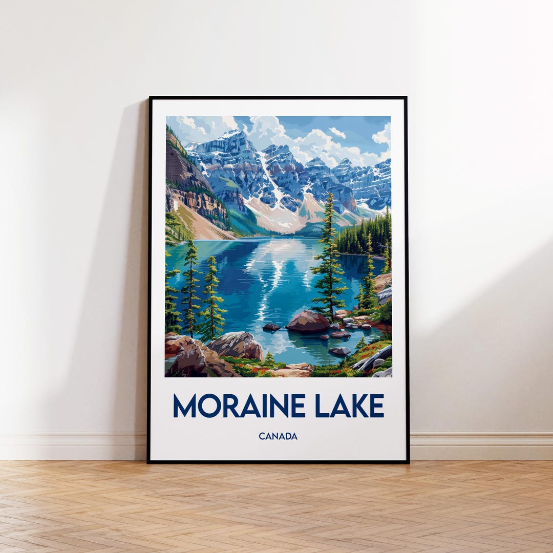 Moraine Lake Poster, Moraine Lake Print, Moraine Lake Gift, Moraine Lake Wall Art, Banff ...