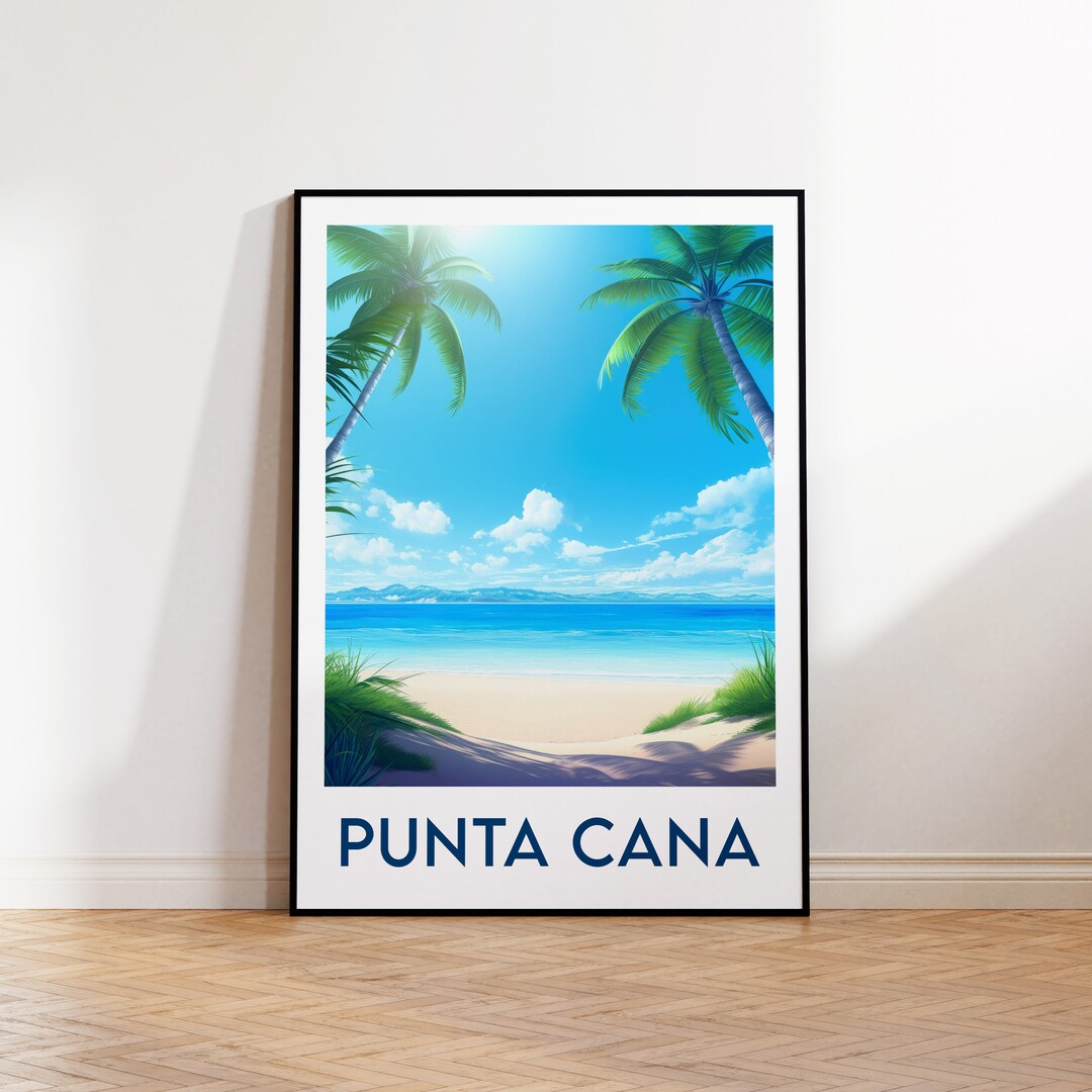 Punta Cana Poster, Punta Cana Print, Punta Cana Illustration, Dominican ...
