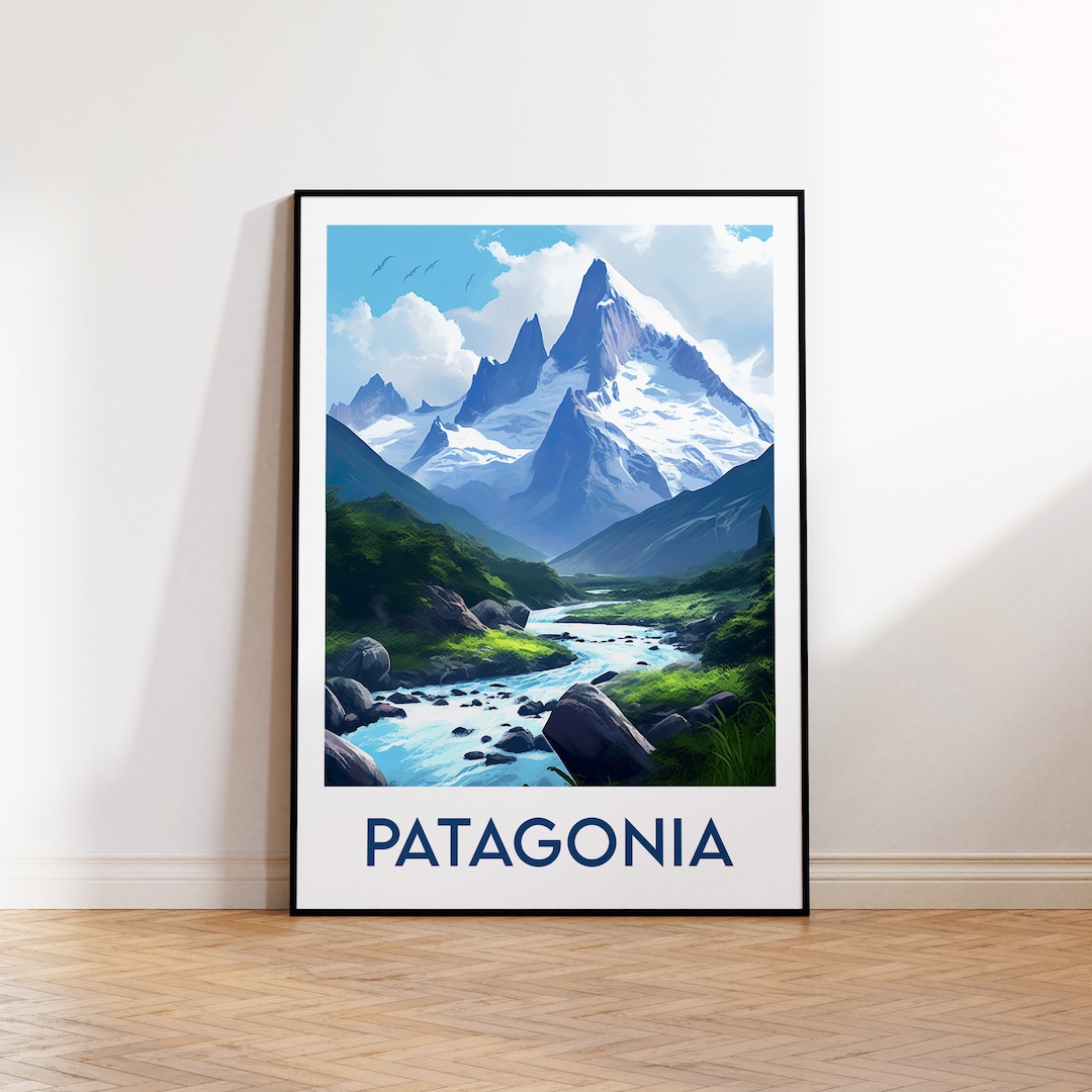 Patagonia Poster, Patagonia Print, Patagonia Illustration, Patagonia ...