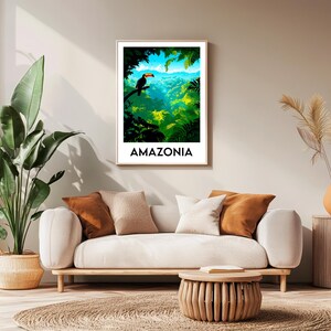 Amazonia Poster, Amazonia Art Print, Amazonia Brazil, Vintage Travel ...