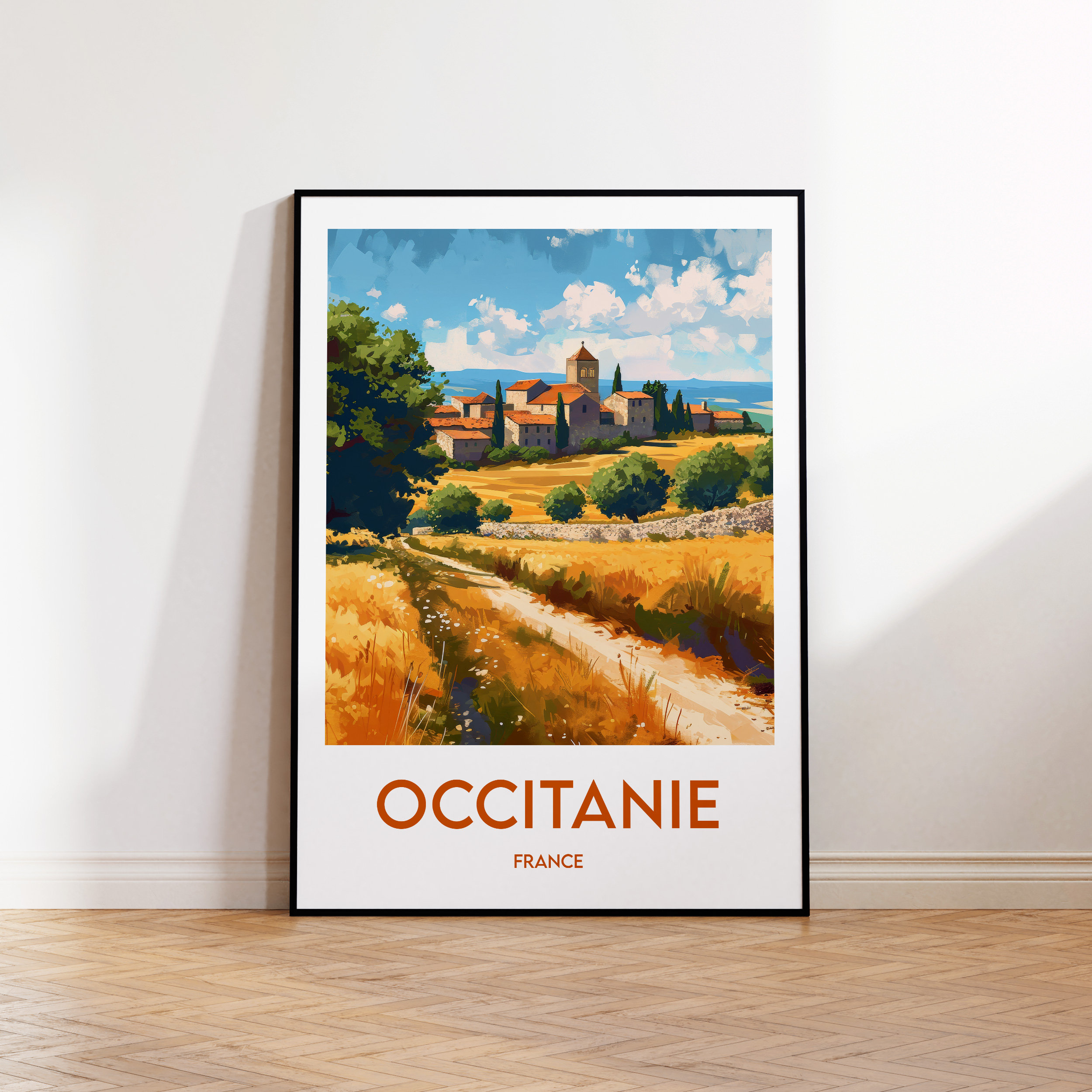 Occitanie Poster, Occitanie Art Print, Occitanie France Illustration ...