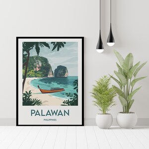 Palawan Poster, Palawan Art Print, Palawan Philippines, Vintage Travel ...