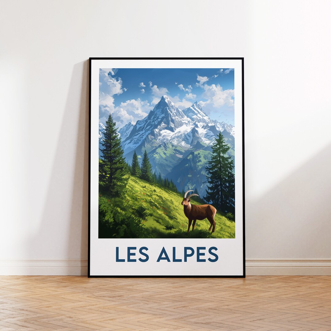 The Alps Poster, the Alps Art Print, the Alps France, the Alps Swuisse ...