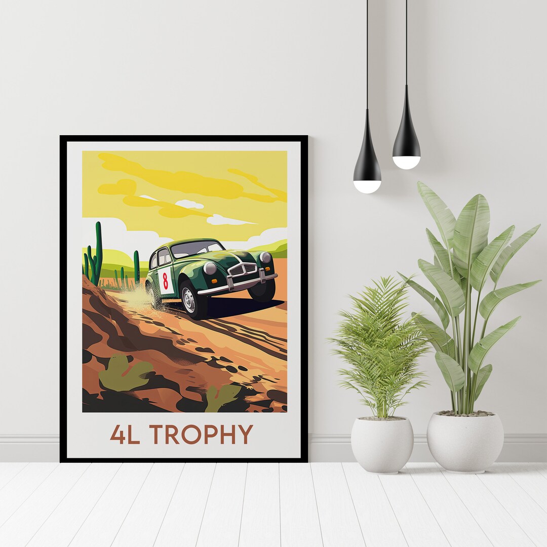 4L Trophy Poster, Raid 4L Trophy Print, 4L Trophy Gift, 4L Trophy Wall ...