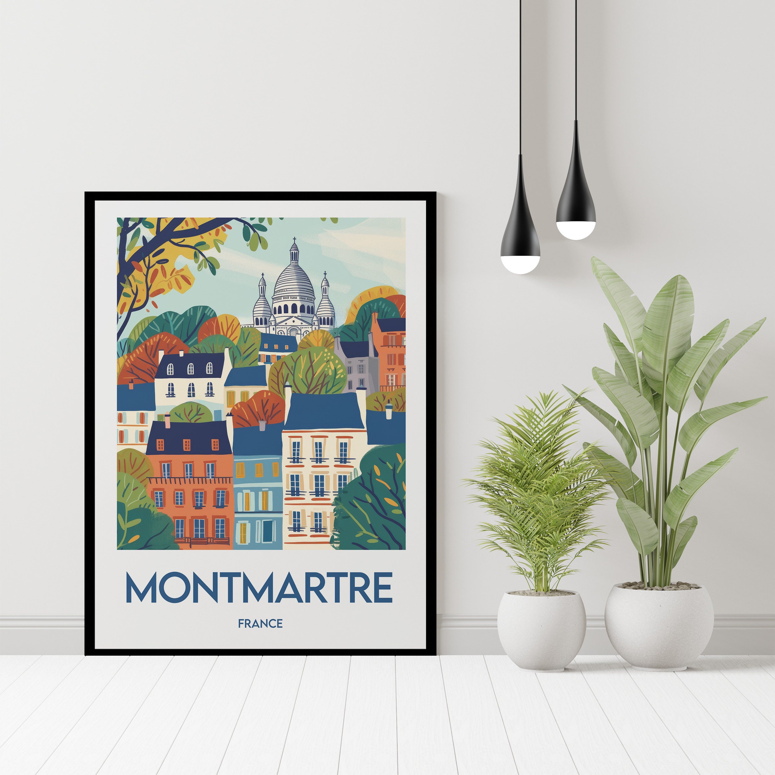 Montmartre Poster, Montmartre Art Print, Montmartre Sacre Coeur ...
