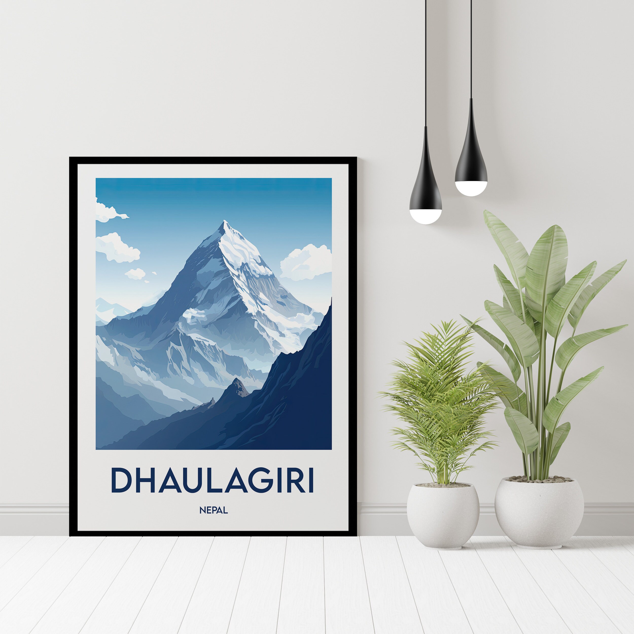 Dhaulagiri Poster Dhaulagiri Print Dhaulagiri Illustration - Etsy