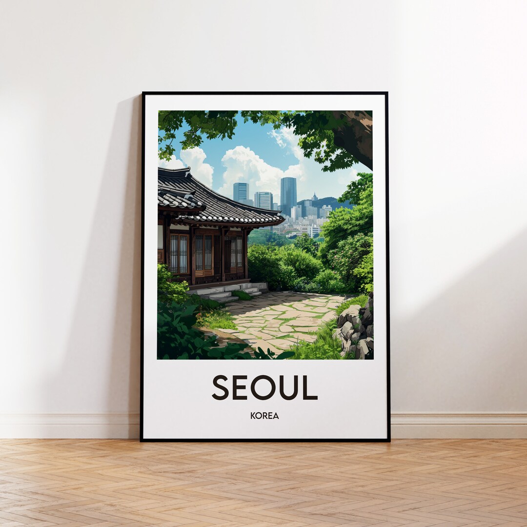 Seoul Poster, Seoul Art Print, Seoul South Korea, Seoul South Korea ...