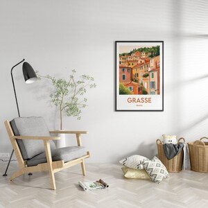 Grasse Poster, Grasse Art Print, Grasse Village, Grasse Gift, Fragonard ...