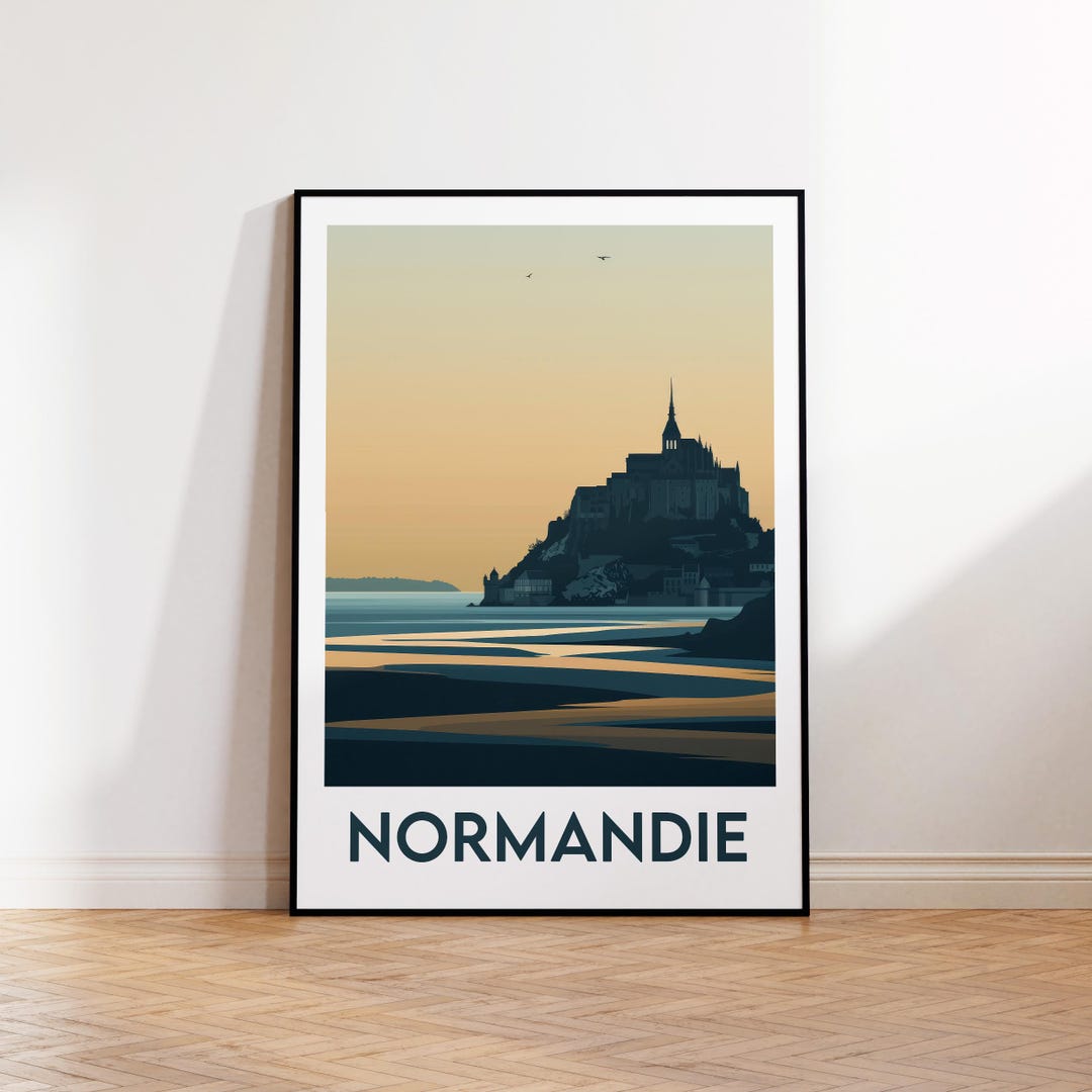 Normandy Poster, Normandy Art Print, Normandy France, Normandy France ...