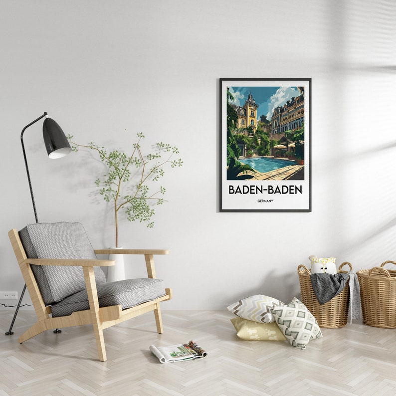 Baden-baden Print, Baden-baden Poster, Karlsruhe Wall Art, Deutschland ...
