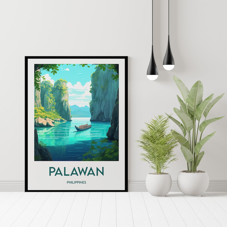 Palawan Poster, Palawan Print, Palawan Gift, Palawan Wall Art, Palawan ...