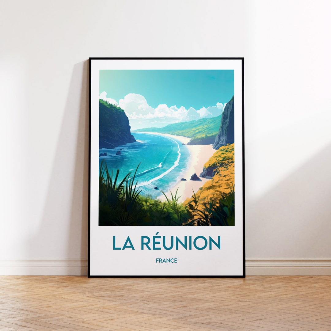 Reunion Island, Reunion Poster, Reunion Art Print, Reunion Gift, France ...