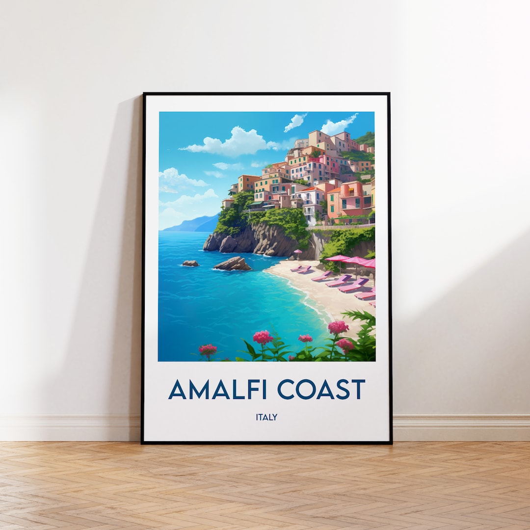 Amalfi Coast Poster Amalfi Coast Print Costiera Amalfitana - Etsy