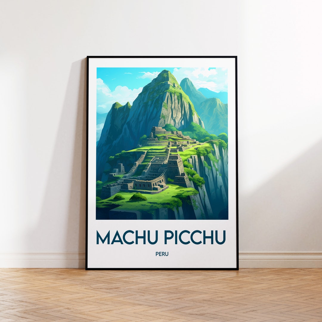 Machu Picchu Poster Machu Picchu Peru Print Machu Picchu - Etsy