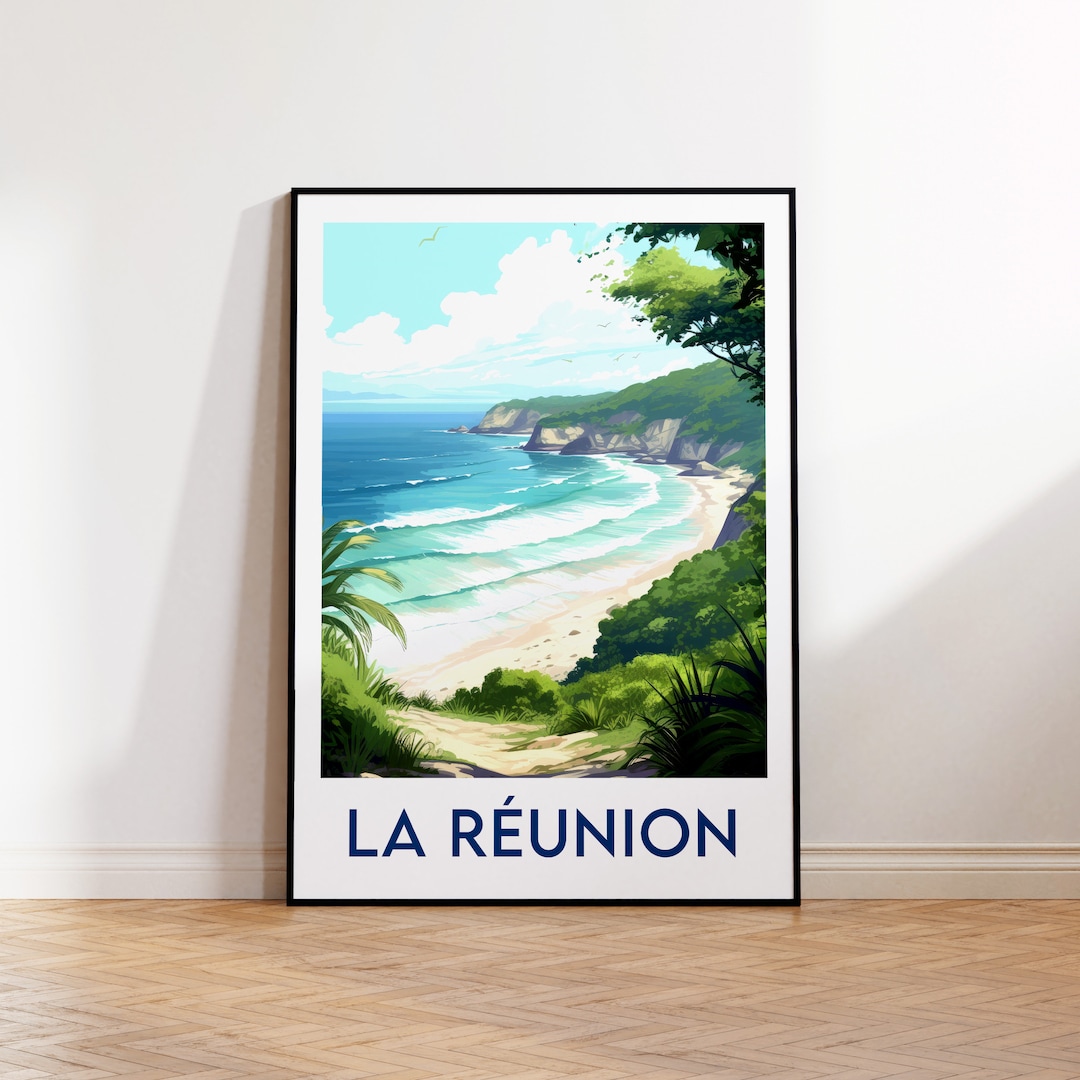 Affiche de La Réunion Réunion Poster La Reunion Print La - Etsy France
