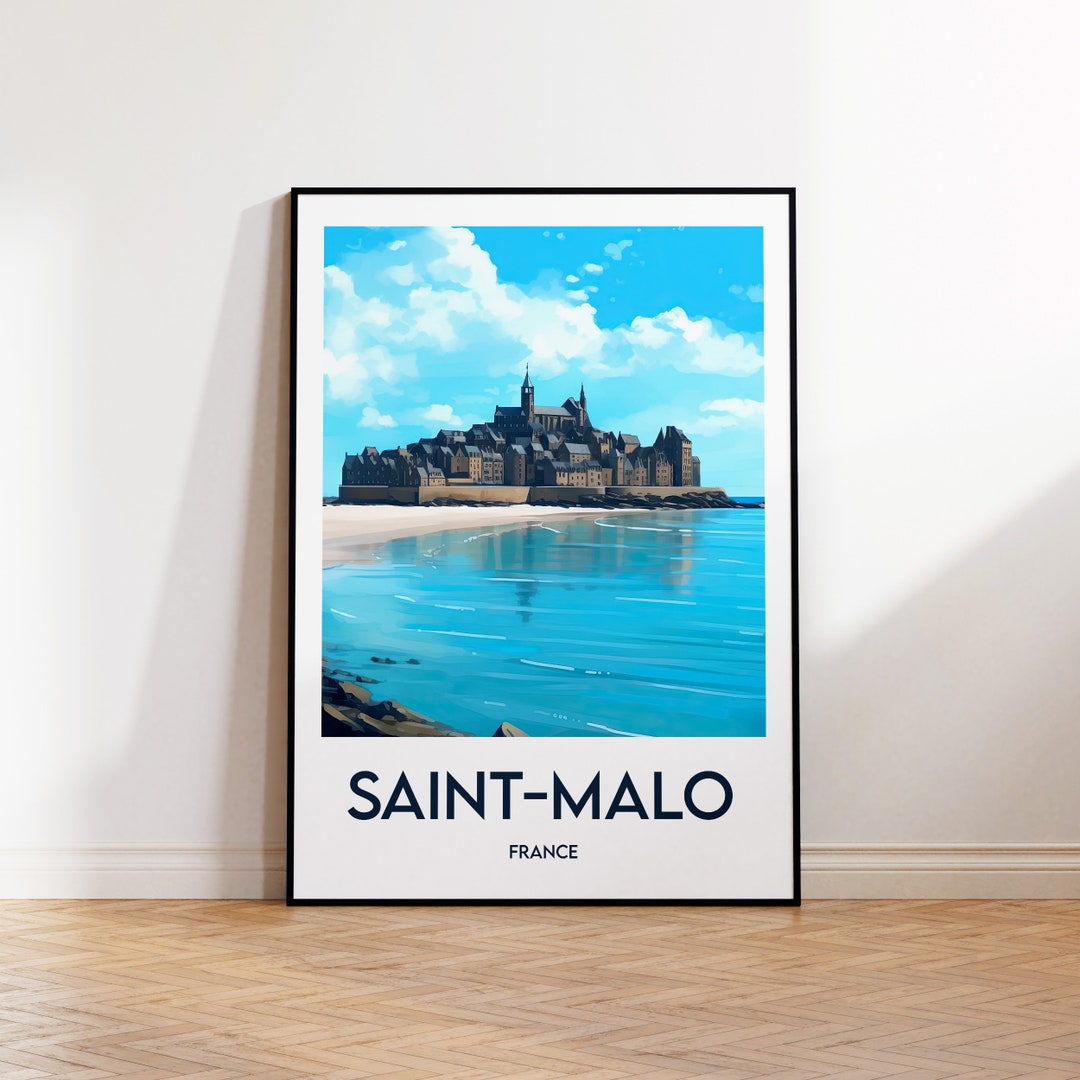Affiche de Saint Malo, Saint-Malo Poster, Saint Malo Print, St Malo ...