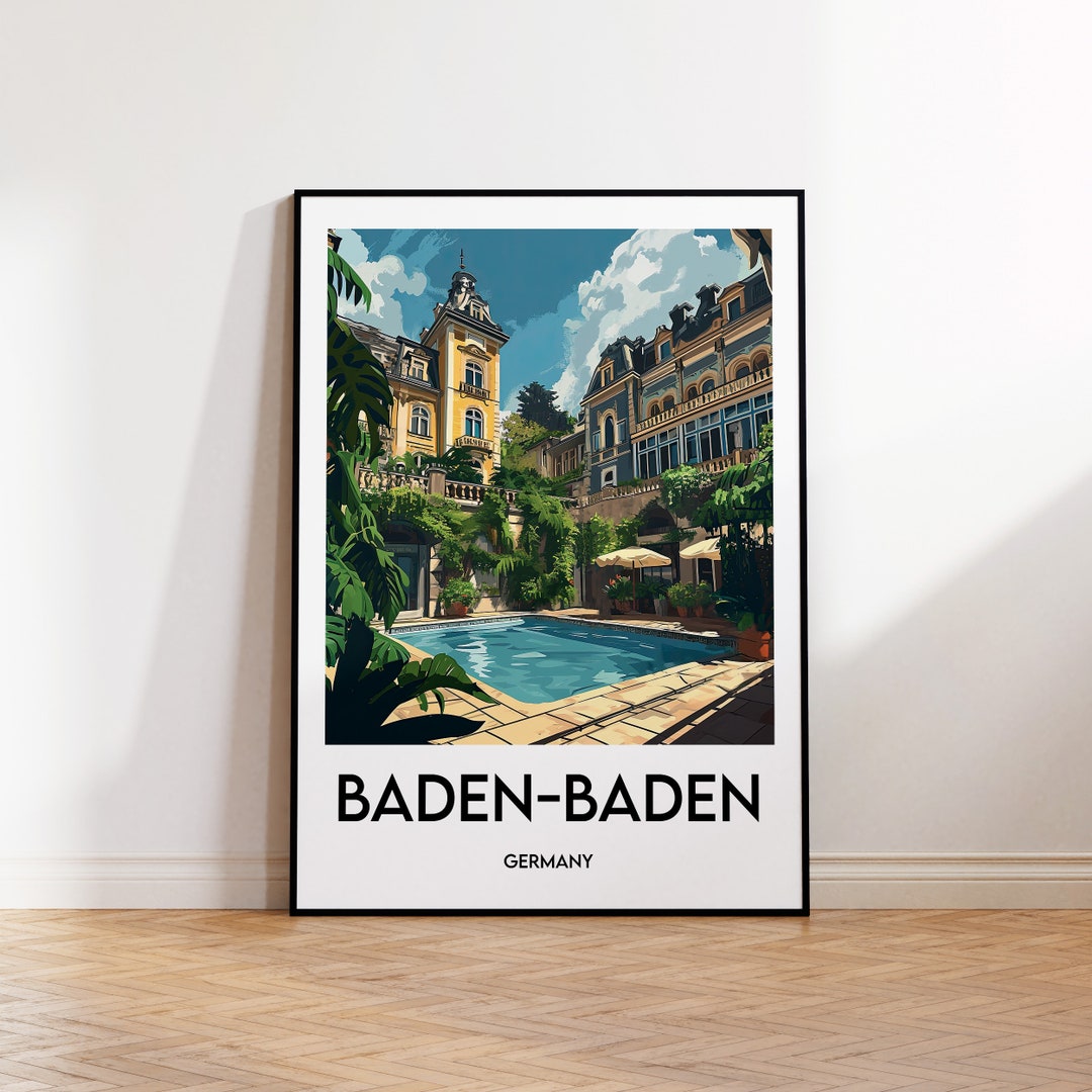 Baden-baden Print, Baden-baden Poster, Karlsruhe Wall Art, Deutschland ...