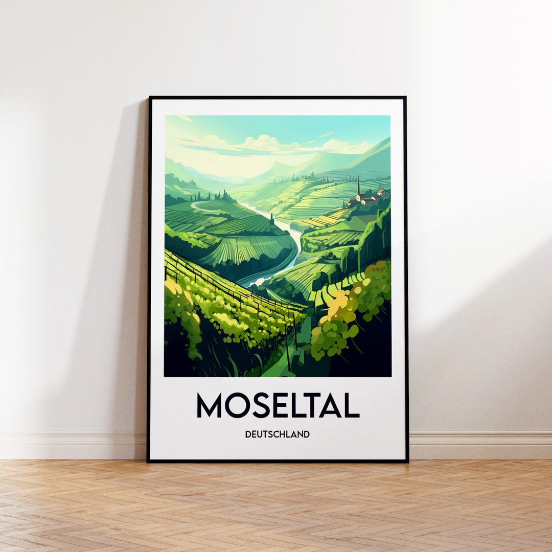 Moseltal Print, Moselle Valley Poster, Rhineland-palatinate Wall Art ...