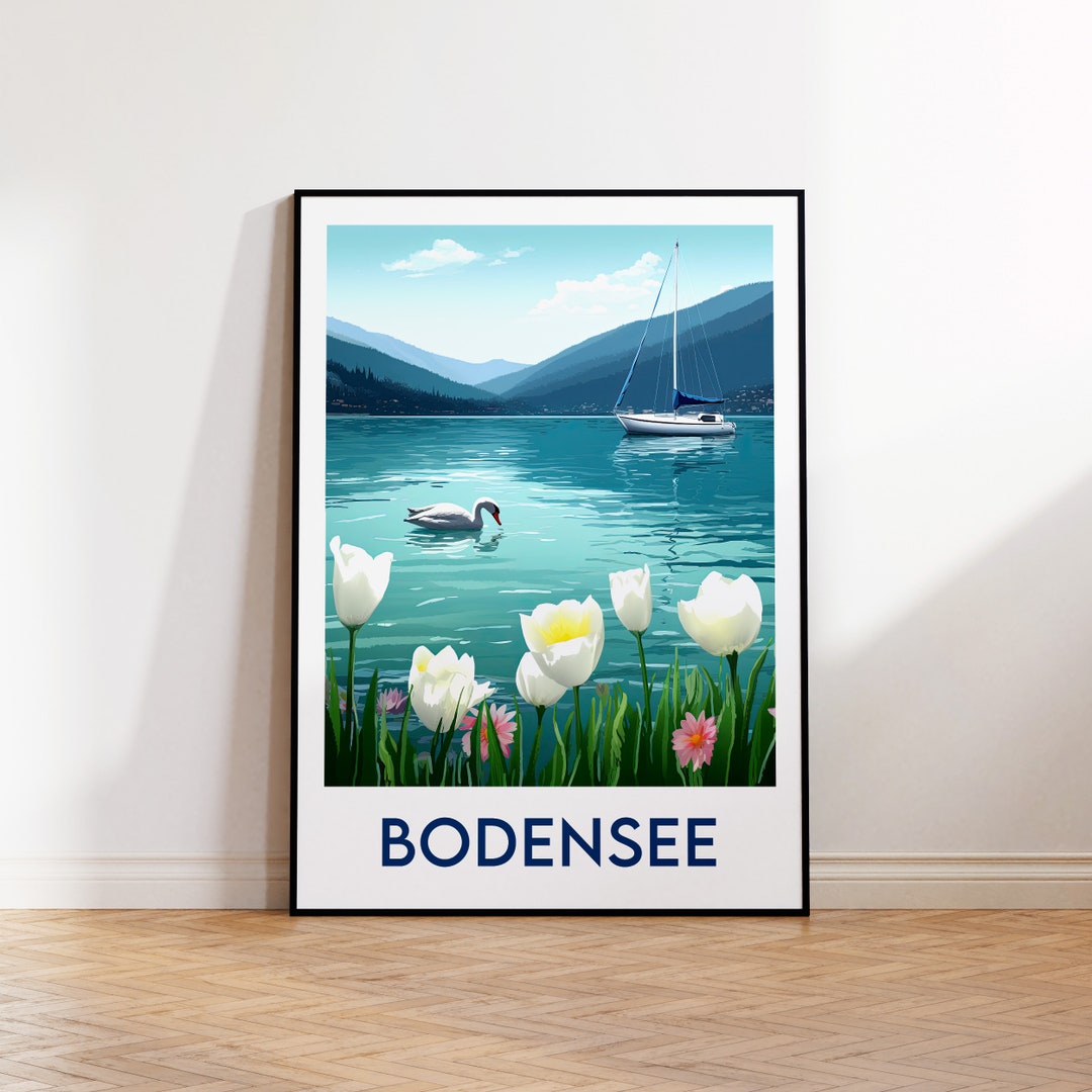 Bodensee Poster, Bodensee Druck, Bodensee Plakat, Bodensee Geschenk ...
