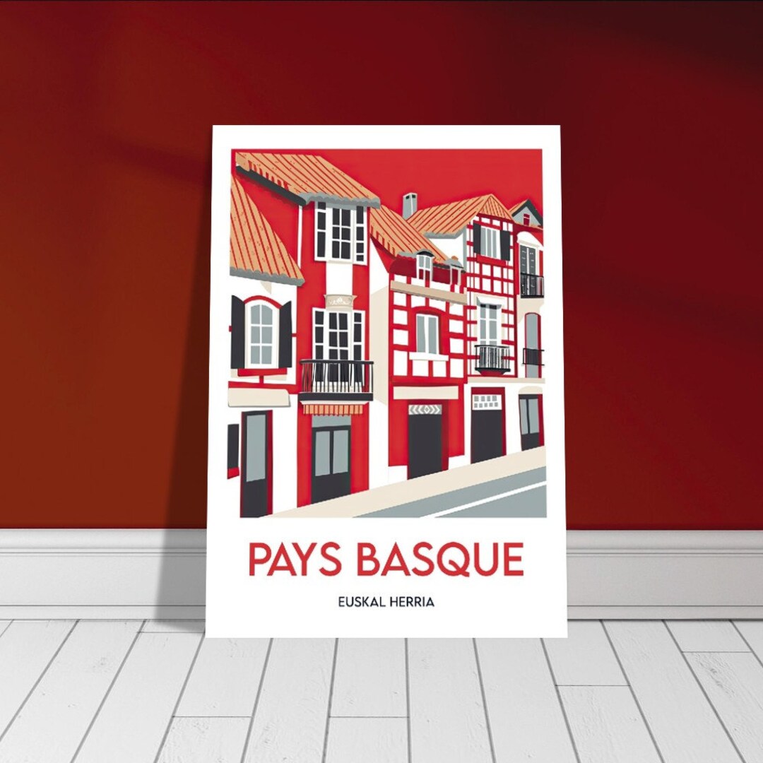 Pays Basque Poster Basque Country Print Euskal Herria Gift - Etsy