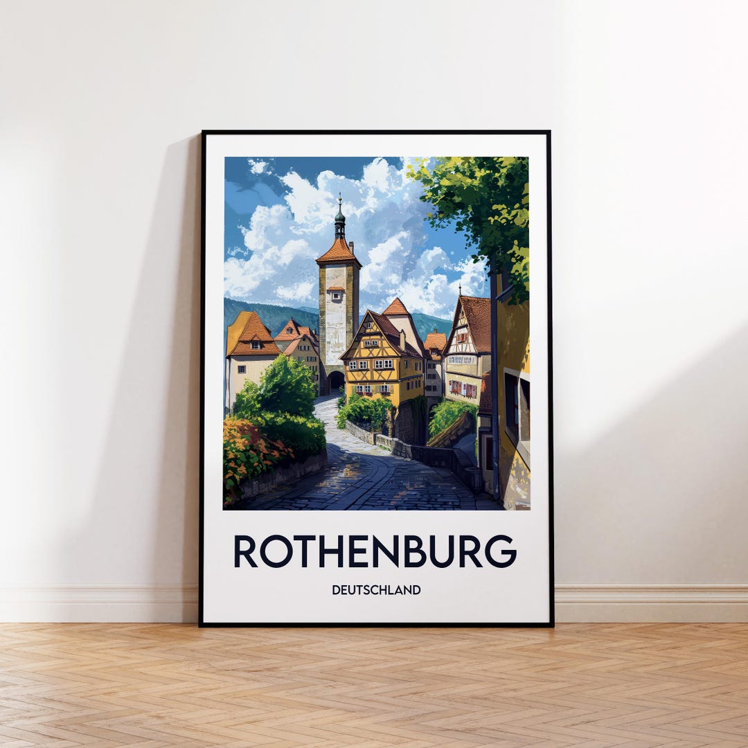 Rothenburg Poster, Rothenburg Art Print, Rothenburg Deutschland Poster ...
