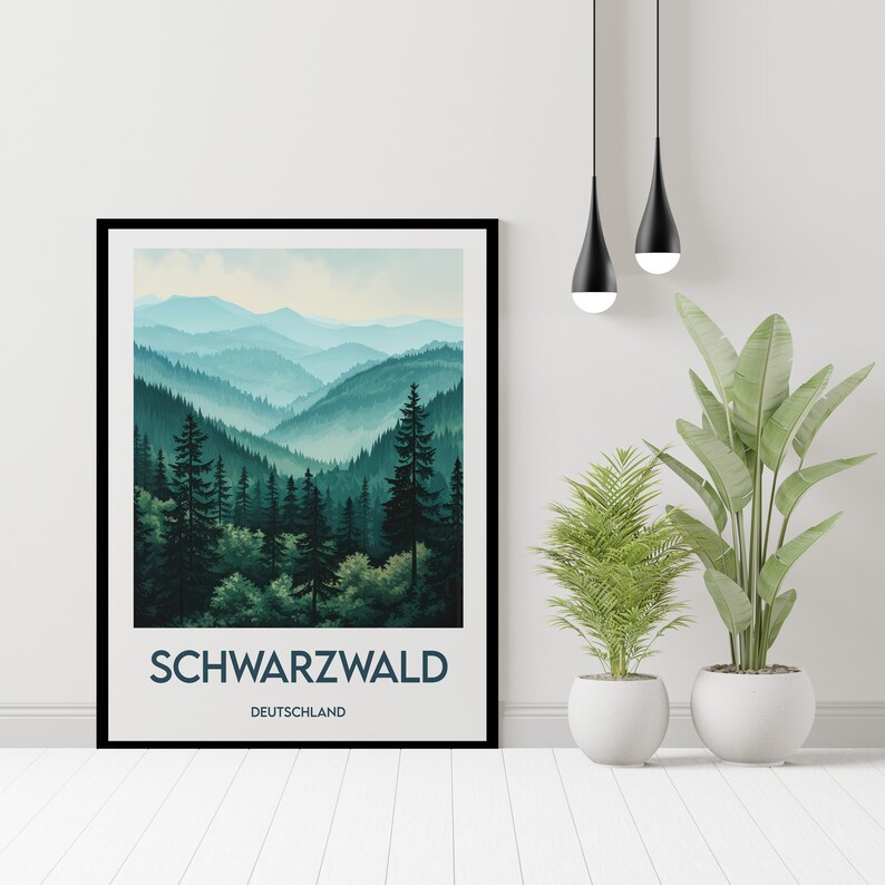Schwarzwald Poster, Schwarzwald Art Print, Schwarzwald Deutschland ...
