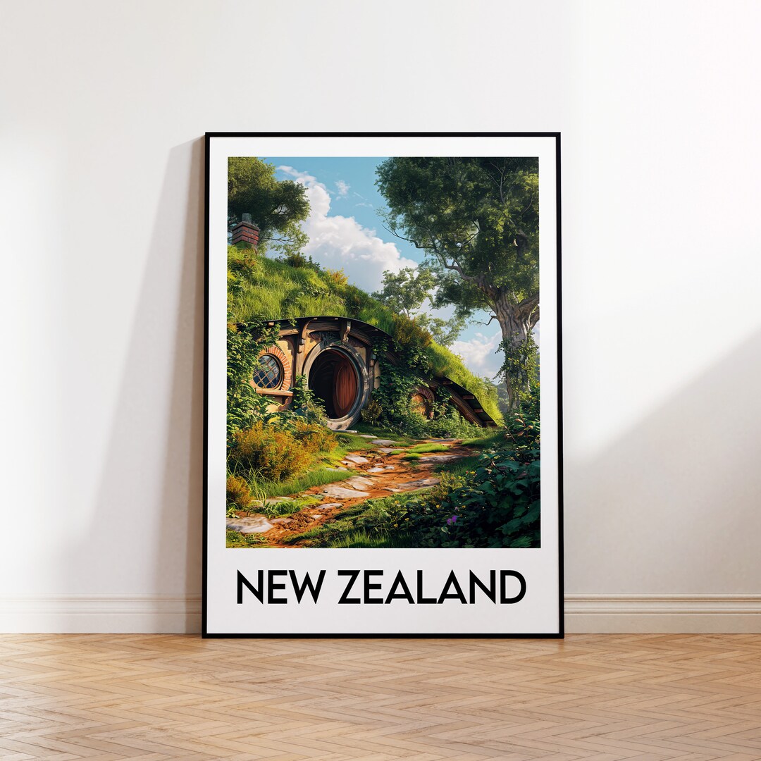 New Zealand Poster, New Zealand Art Print, New Zealand Illustration ...