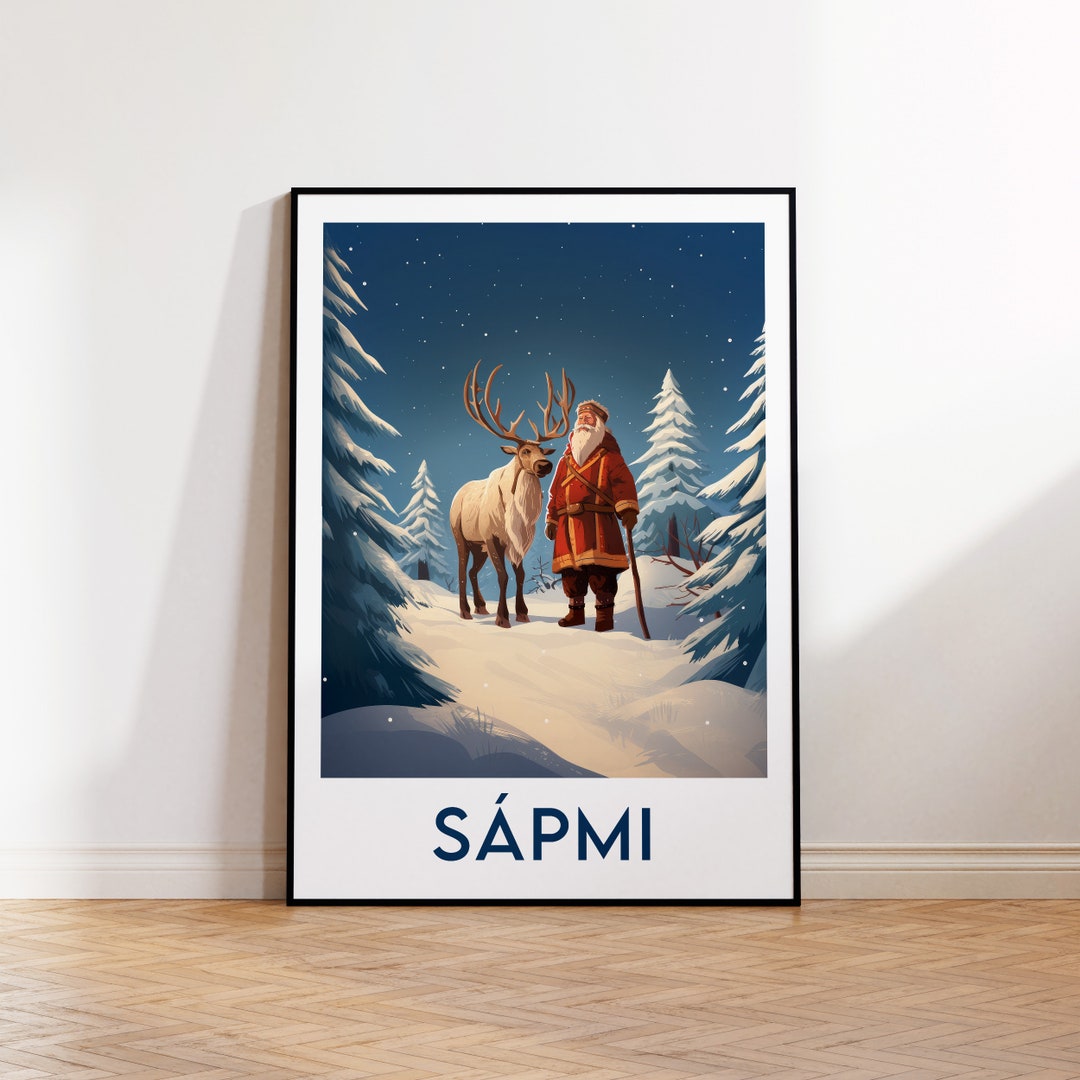 Sápmi Poster, Sápmi Print, Sápmi Illustration, Sapmi Gift, Vintage ...