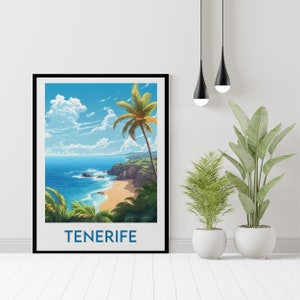 Tenerife Poster, Tenerife Spain Print, Tenerife Espana Illustration ...