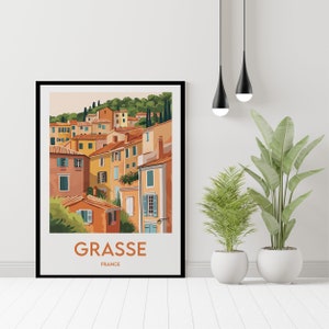 Grasse Poster, Grasse Art Print, Grasse Village, Grasse Gift, Fragonard ...