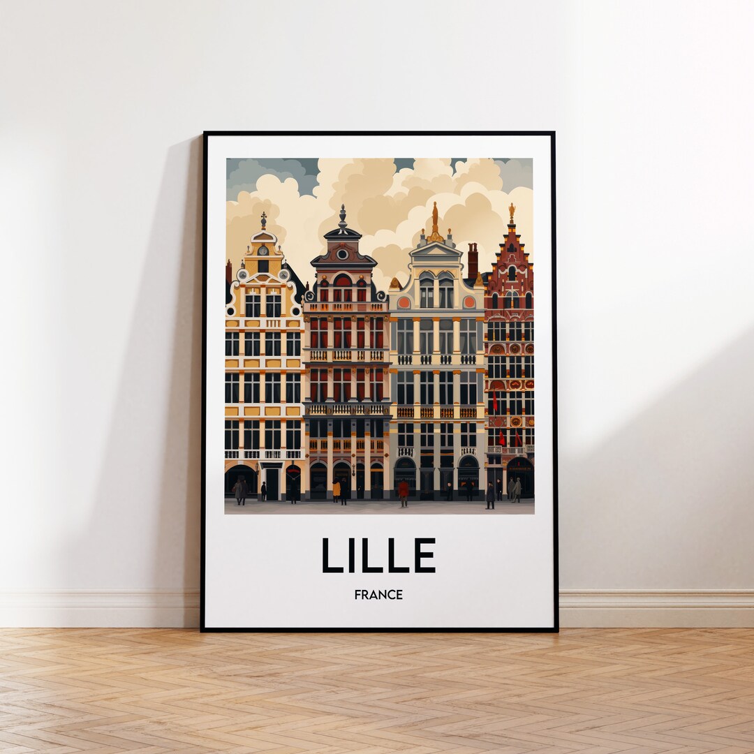 Lille Poster, Lille Art Print, Lille France Customizable, Lille Gift ...