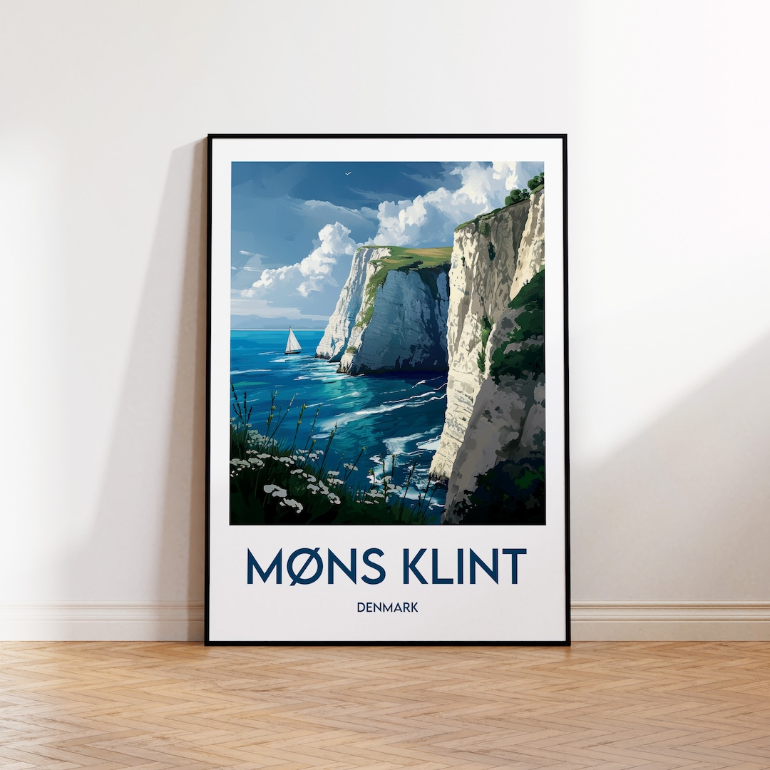 Møns Klint Poster, Mons Klint Art Print, Møns Klint Denmark ...