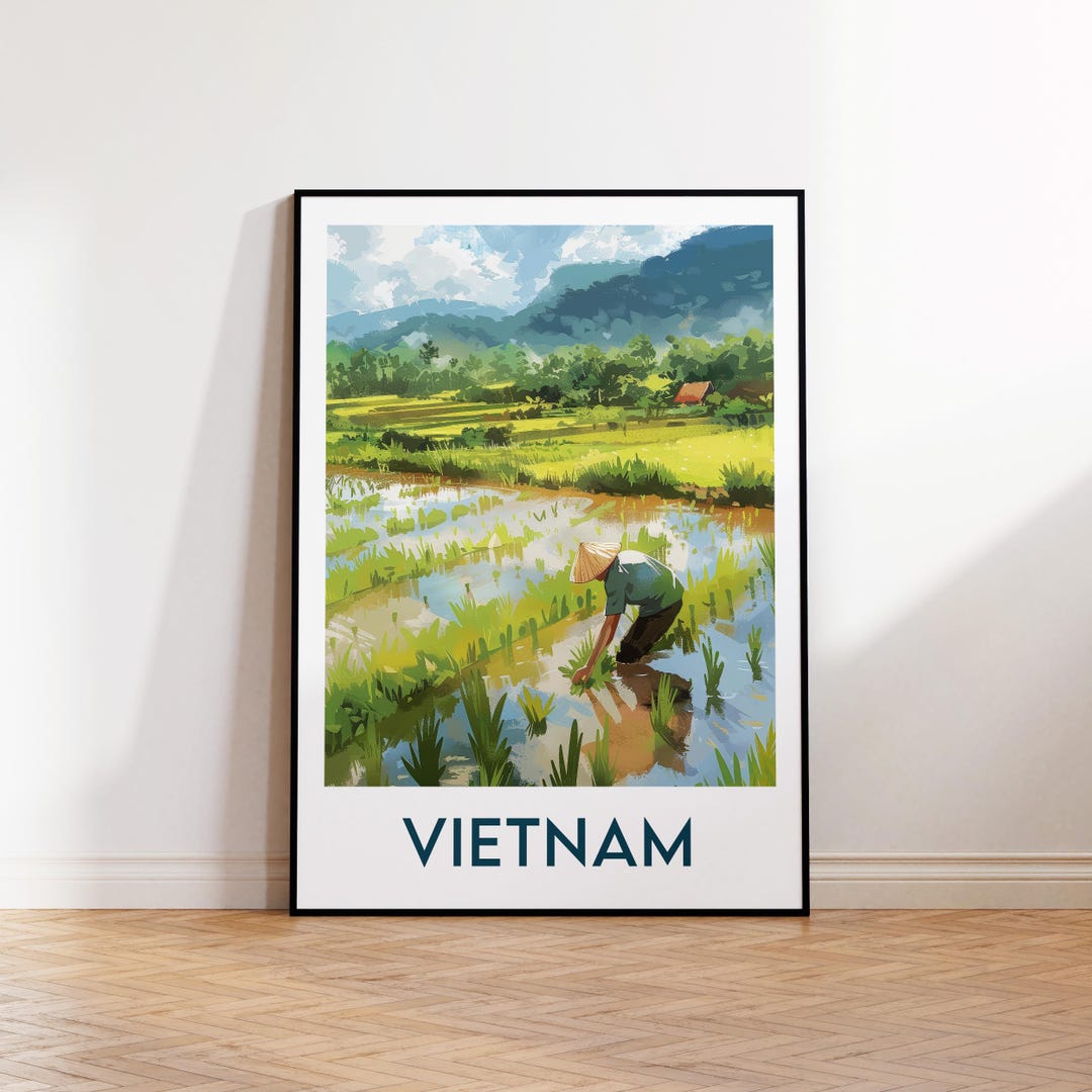 Vietnam Poster, Vietnam Art Print, Vietnam Customizable Vietnam ...
