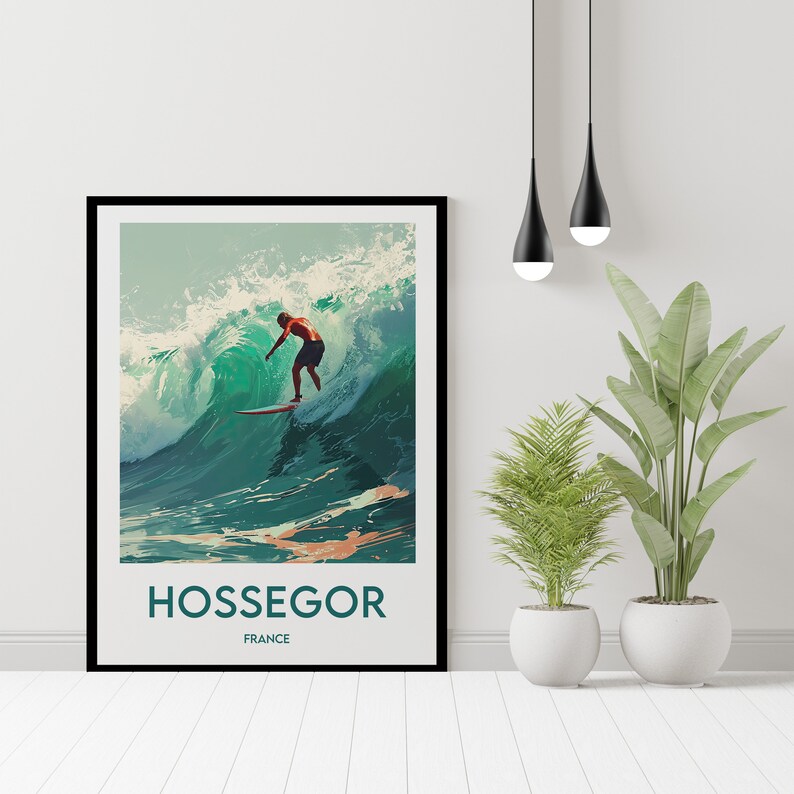 Hossegor Travel Poster, Hossegor Art Print, Hossegor Illustration ...