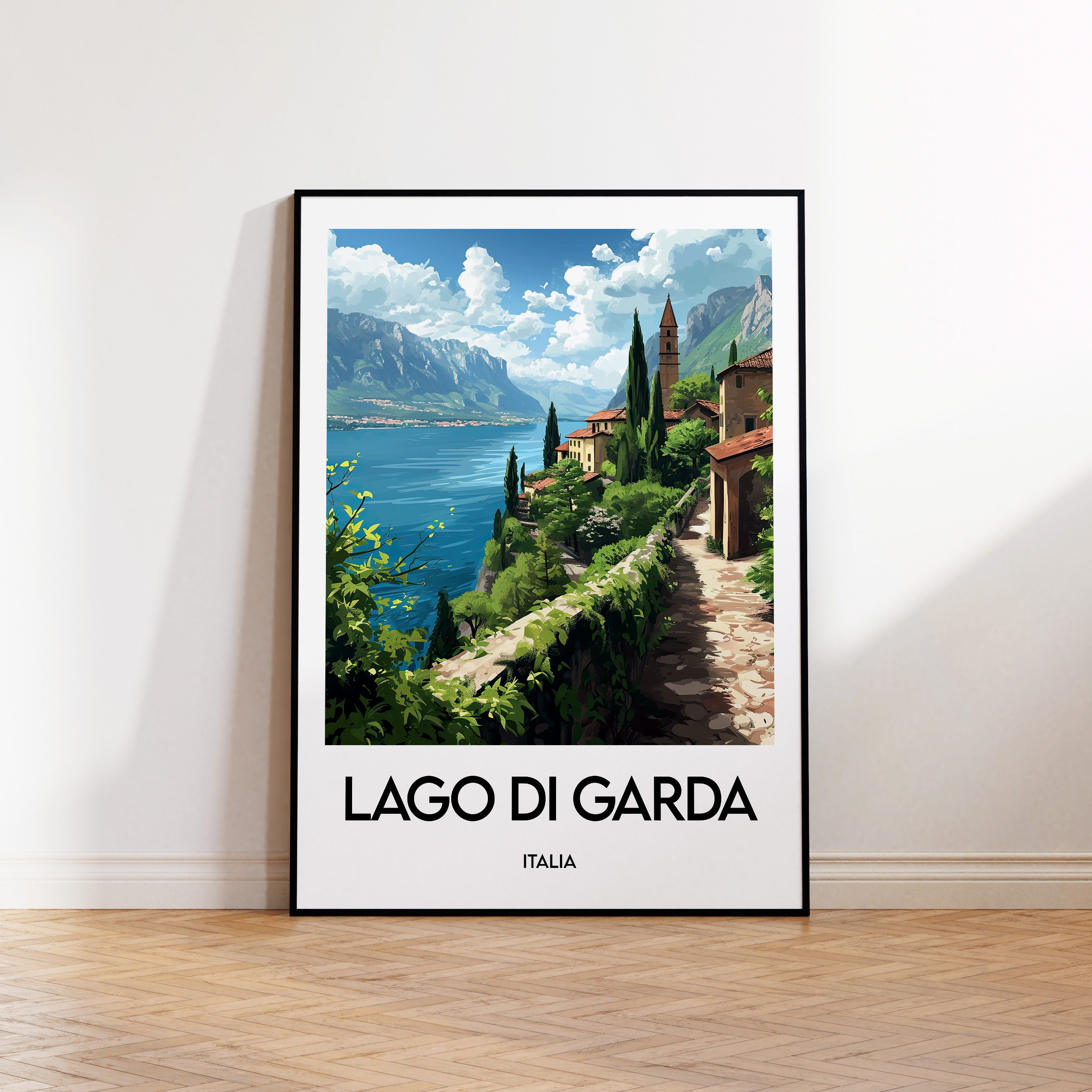 Lago Di Garda Poster, Lago Di Garda Art Print, Lago Di Garda Italia ...