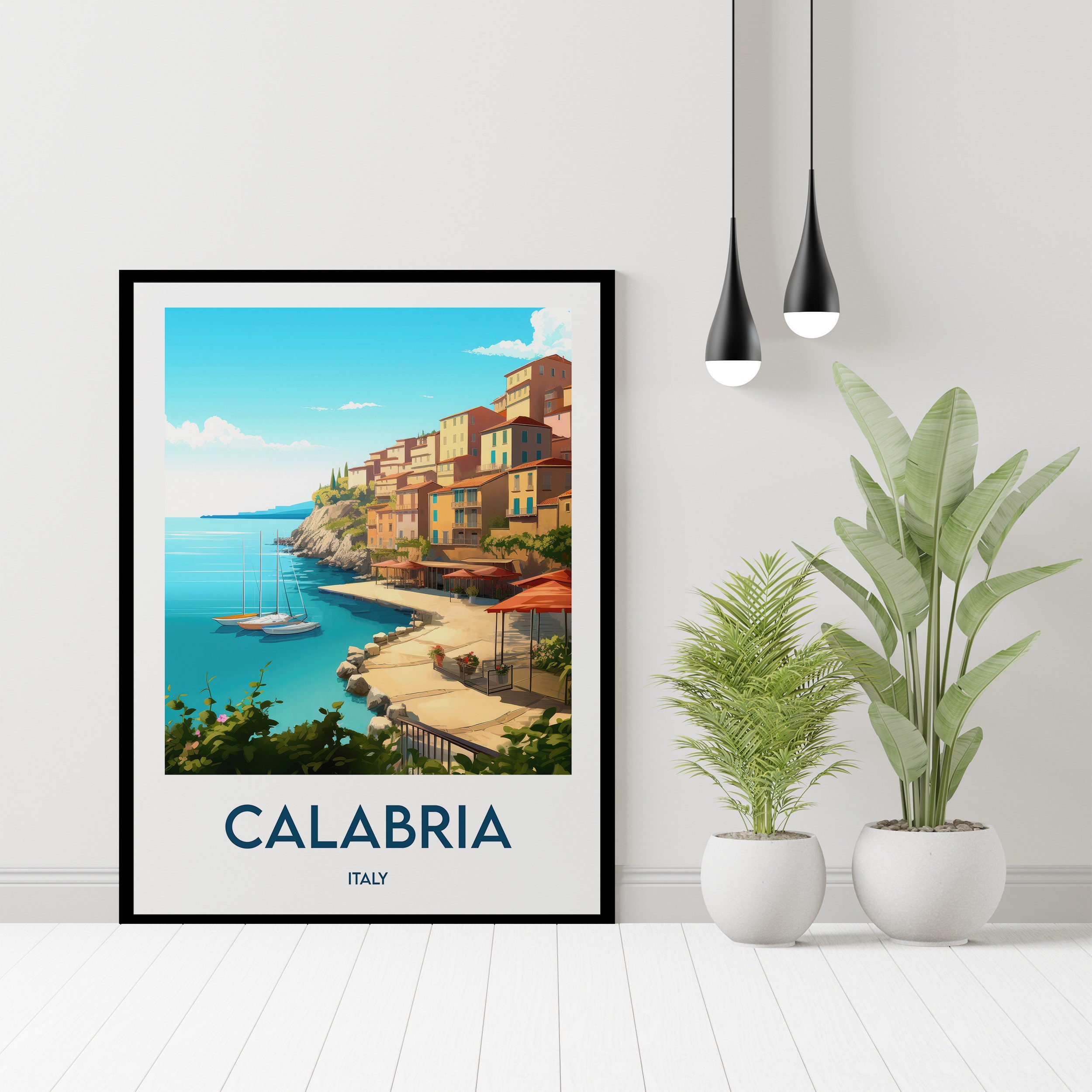 Calabria Poster, Reggio Calabria Art Print, Calabria Gift, Calabria ...