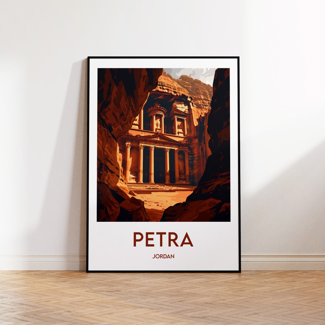 Petra Travel Poster, Petra Jordan Print, Petra Jordania, Jordan Gift ...