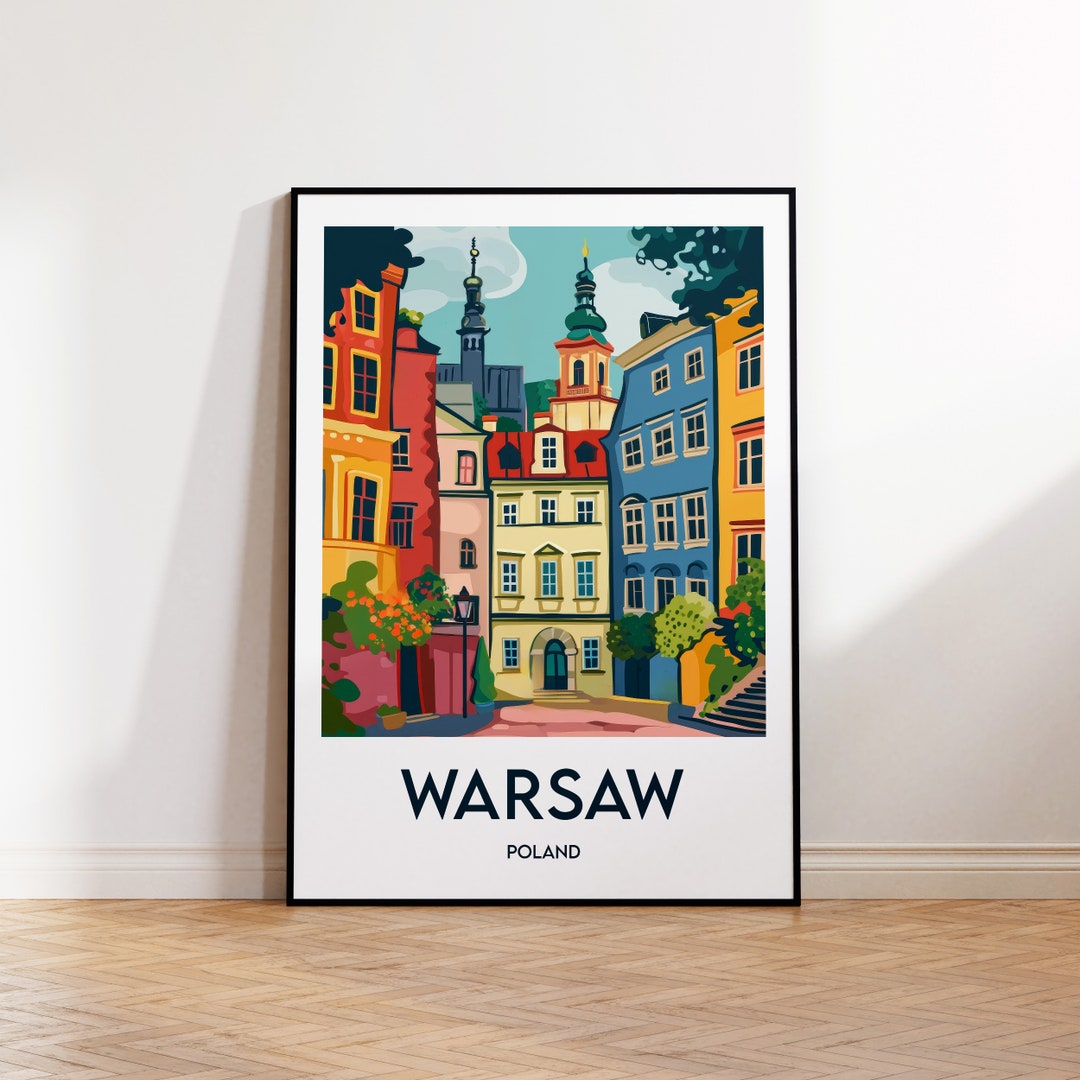 Warsaw Poster, Warszawa Polska Print, Warsaw Poland Illustration ...