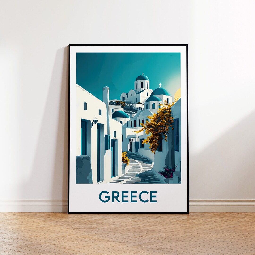 Greece Poster, Greece Art Print, Greece Customizable, Greece Gift ...