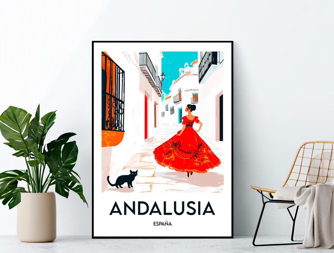 Andalusia Poster, Andalusia Art Print, Andalusia Spain Customizable ...