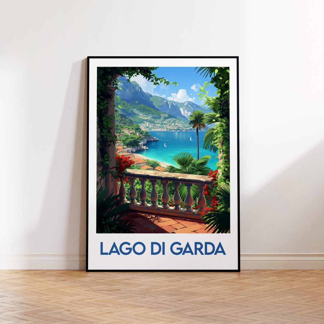 Lago Di Garda, Garda Poster, Lake Garda Art Print, Italia Gift, Italy ...
