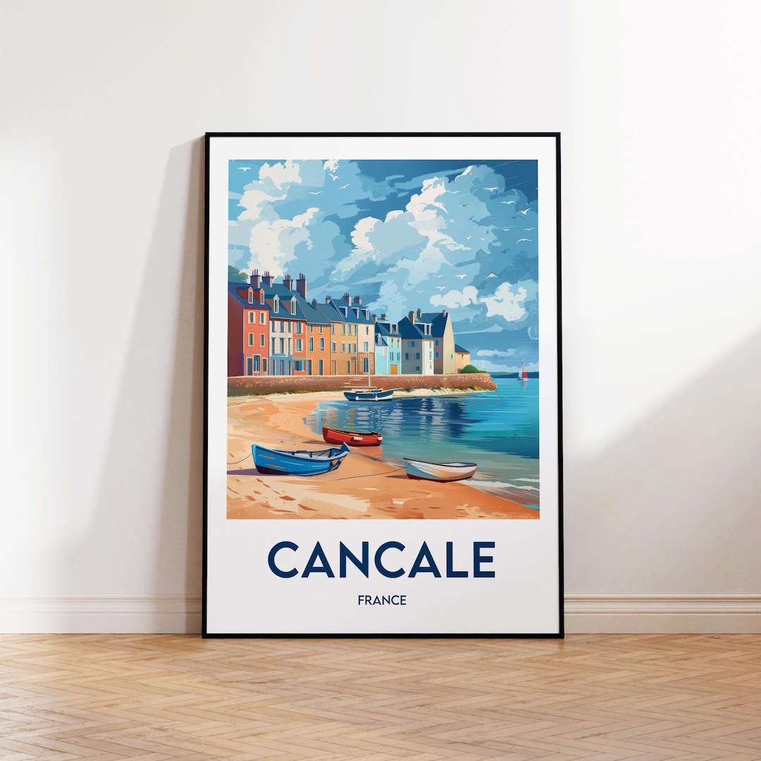 Cancale Poster, Cancale Art Print, Cancale France Oysters, Vintage ...