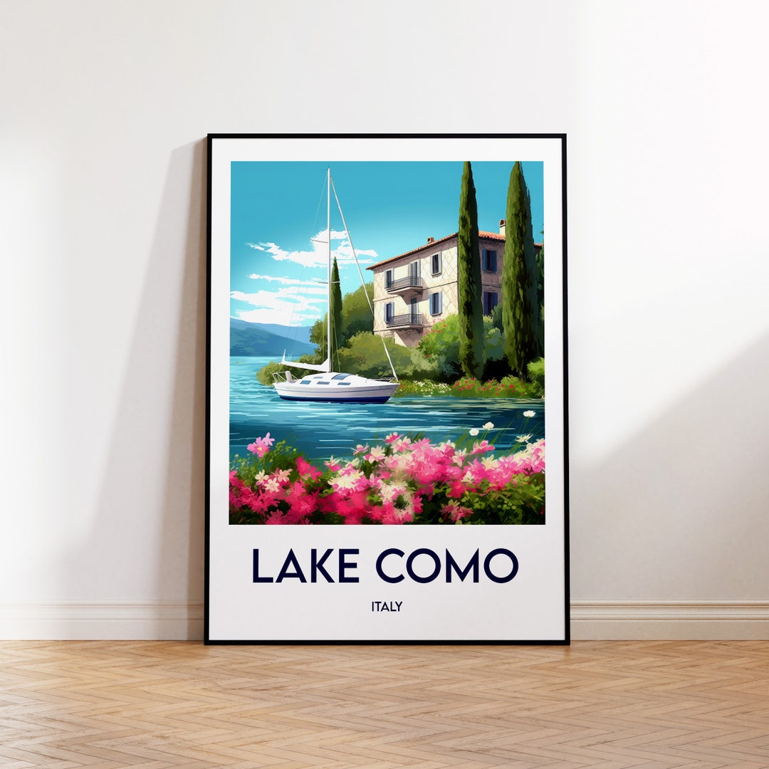 Lake Como Poster, Lago Di Como Print, Lago Di Como Stampare, Lake Como ...