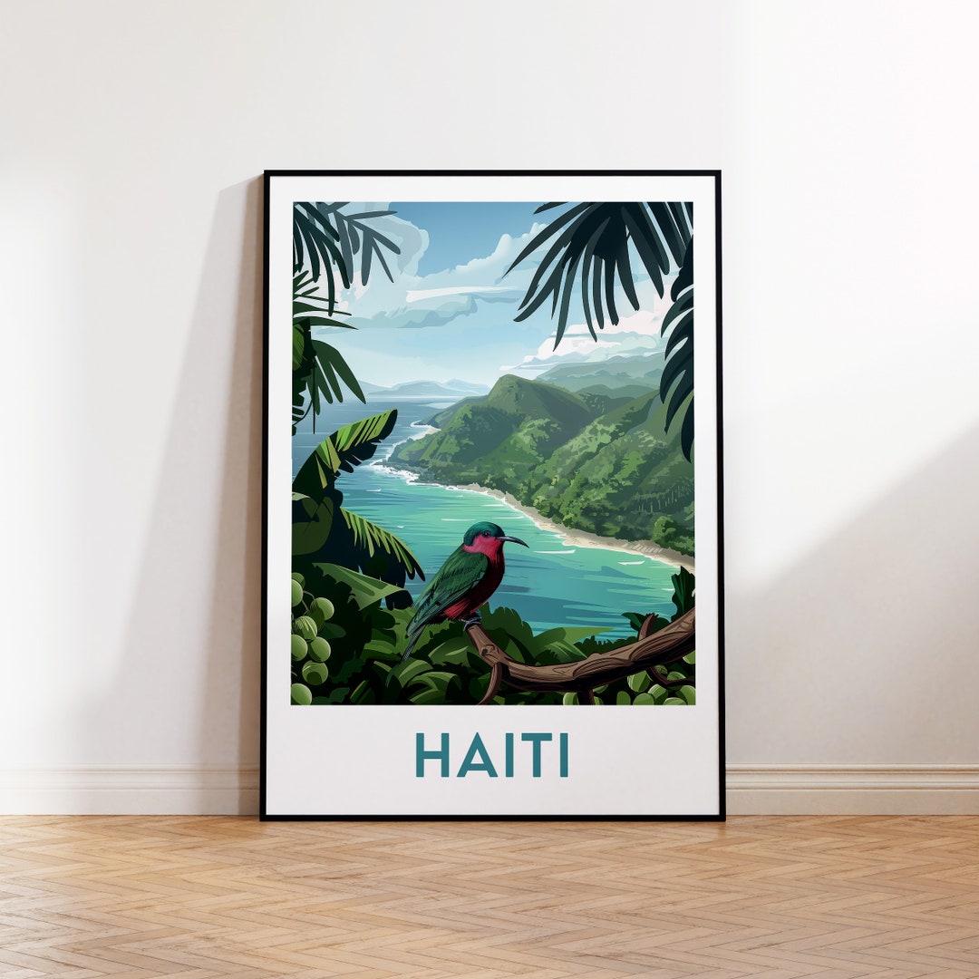 Haiti Country Poster, Haiti Art Print, Haiti Customizable, Haiti ...