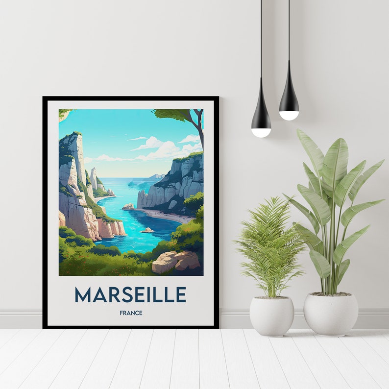 Marseille Poster, Calanques Print, Marseille France, Marseille Gift ...