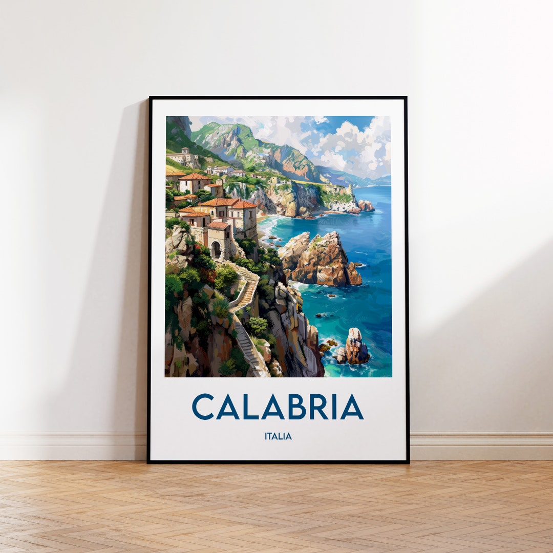 Calabria Italia Poster, Calabria Art Print, Calabria Italy Customizable ...