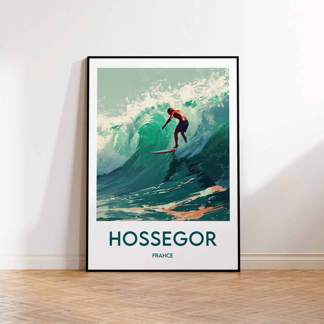 Hossegor Travel Poster, Hossegor Art Print, Hossegor Illustration ...